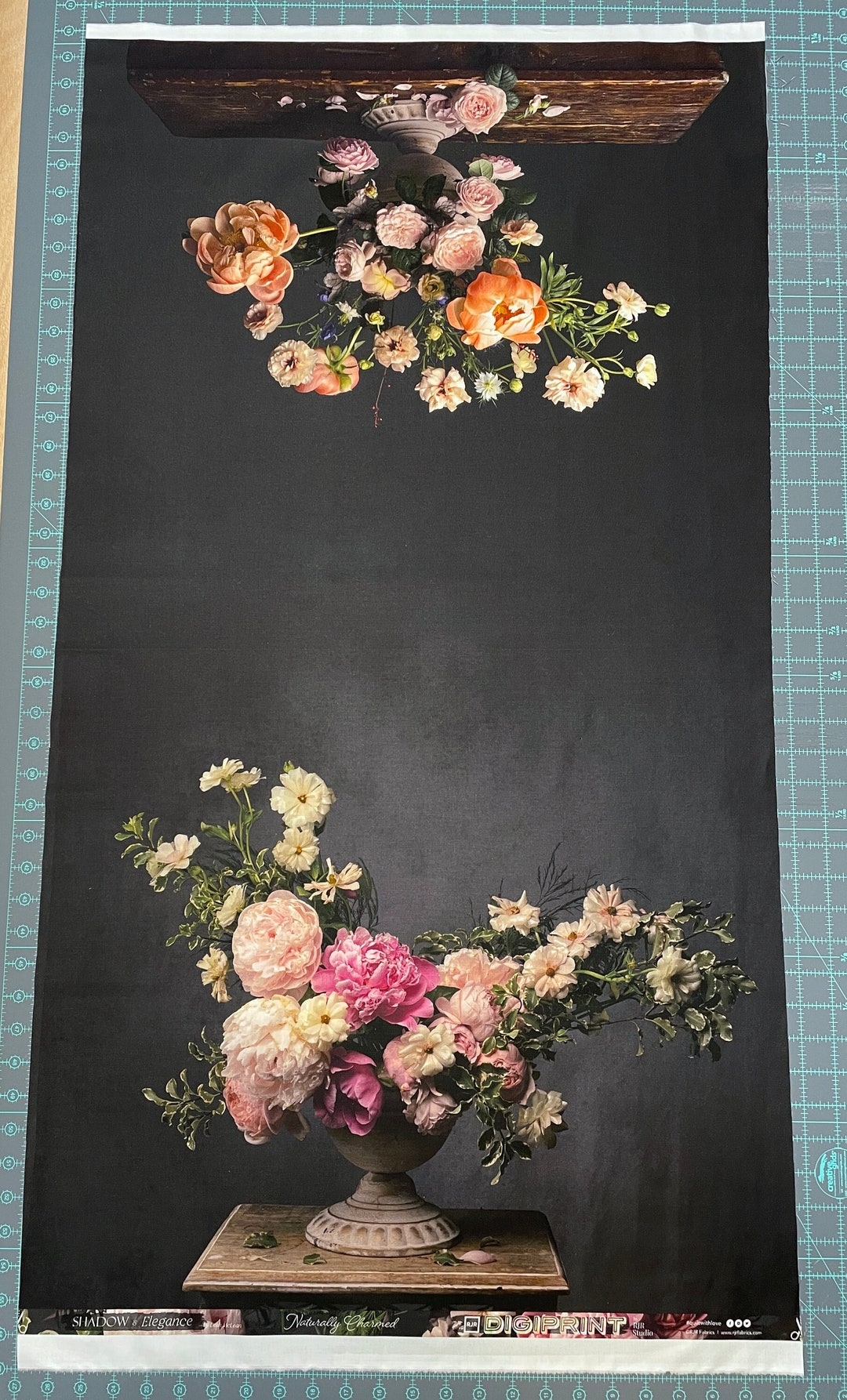 Floral Arrangement Duo Panel 43 X 24 RJR Fabrics Naturally Charmed 100% ...