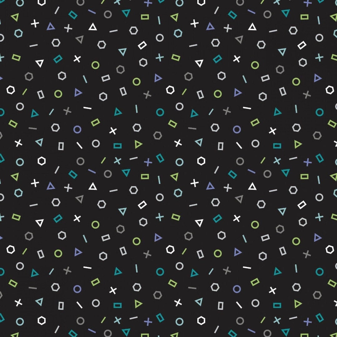 Gaming Fabric 80s Arcade Collection Gaming Icons 100% Cotton Fabric by ...