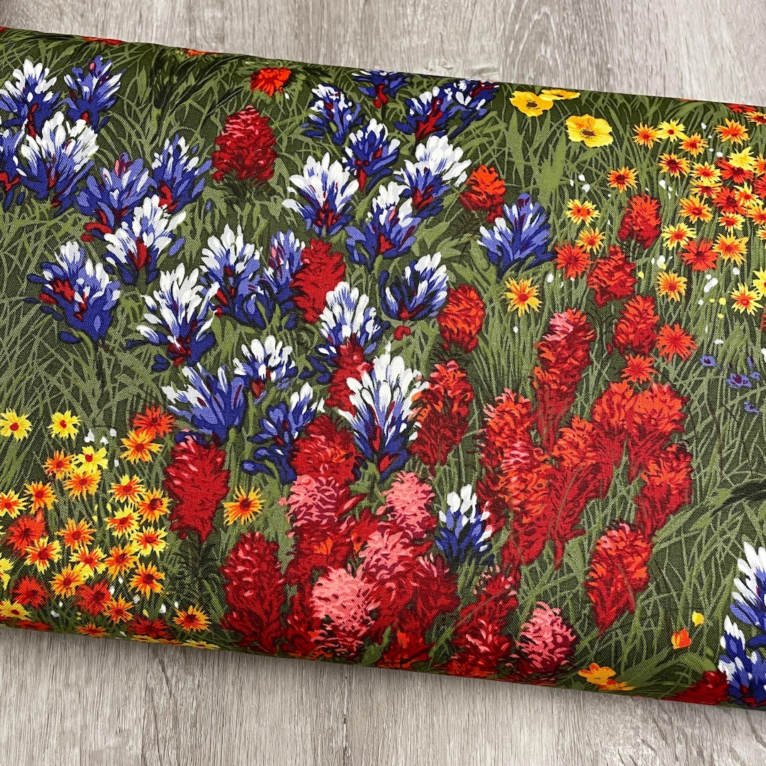 Wildflower Fabric - Michael Miller - 100% Cotton Fabric - Wildflowers ...