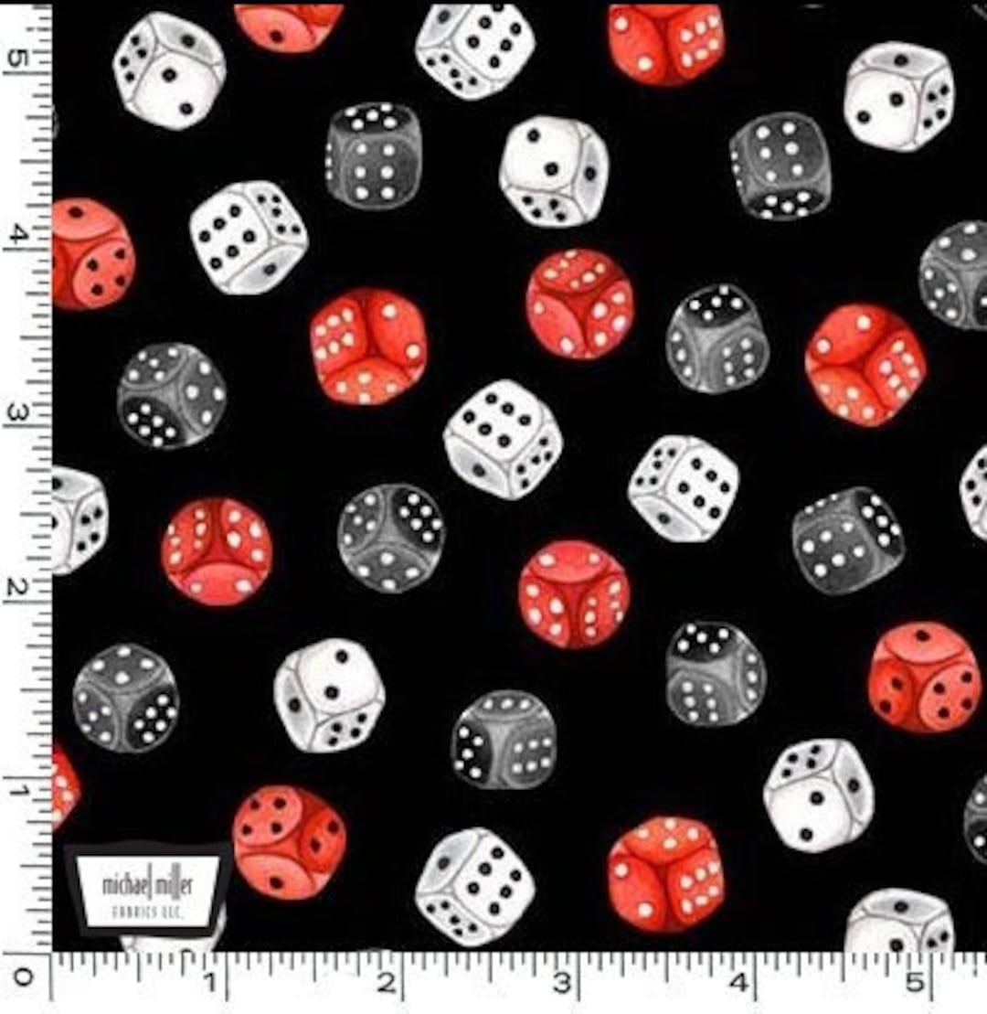 Dice Fabric by the Yard Michael Miller 100% Cotton Fabric Roll With It ...