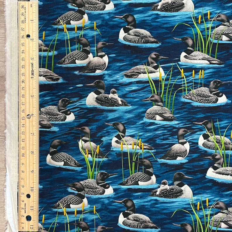 Loon Fabric - Timeless Treasures - Lake Life - 100% Cotton - Water Bird ...
