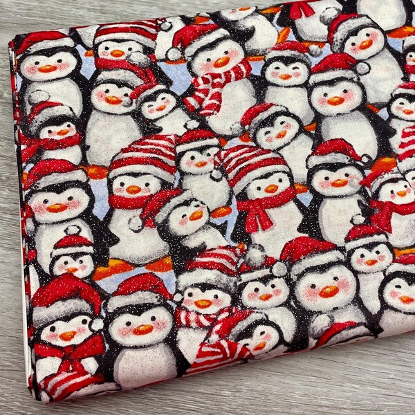 Penguin Fabric - Etsy