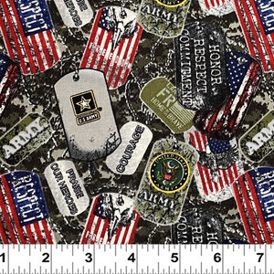 Army Fabric - U.S. Military - United States Army - Sykel - 100% Cotton ...