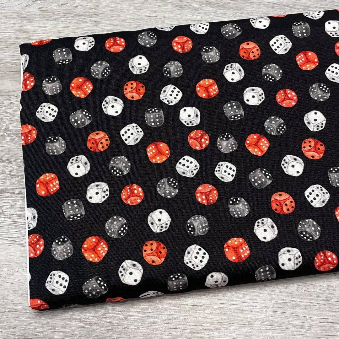 Dice Fabric by the Yard - Michael Miller - 100% Cotton Fabric - Roll ...