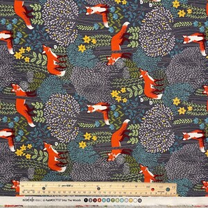 Fox Fabric - Into the Woods GRAY - 100% Cotton - Michael Miller ...