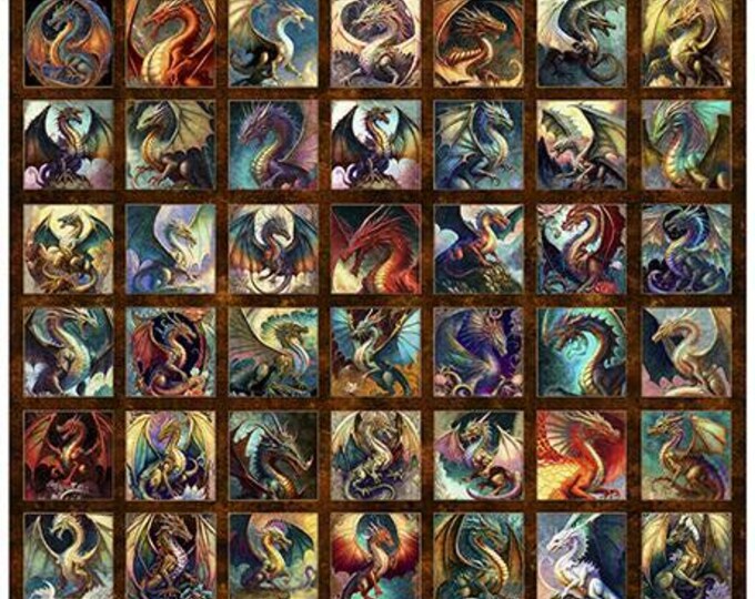 Dragon Panel - 36" X 44" - SMALL Patches - QT Fabrics - 100% Cotton ...