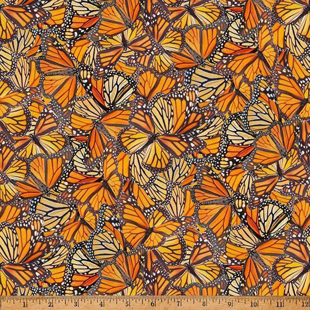 Monarch Butterfly Fabric - Mariposa Masterpiece Collection by Hoffman ...
