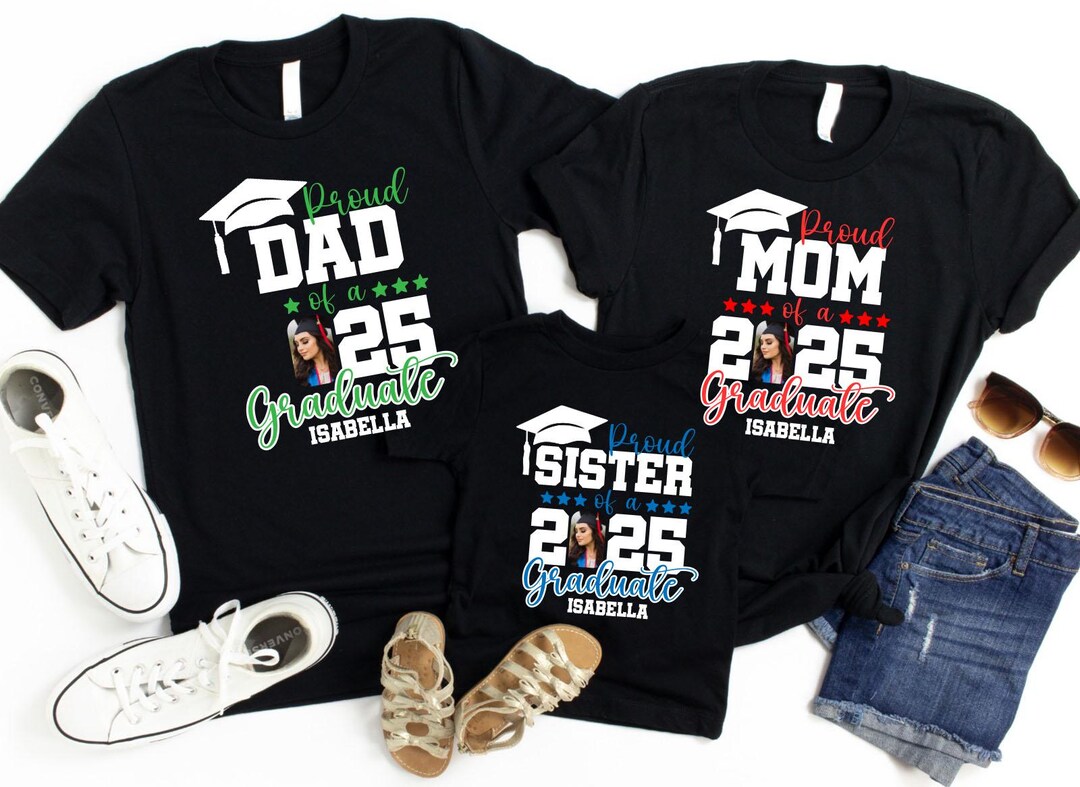 Proud Family Graduation Shirts, Senior 2025 Grad Family Tees, Matching ...