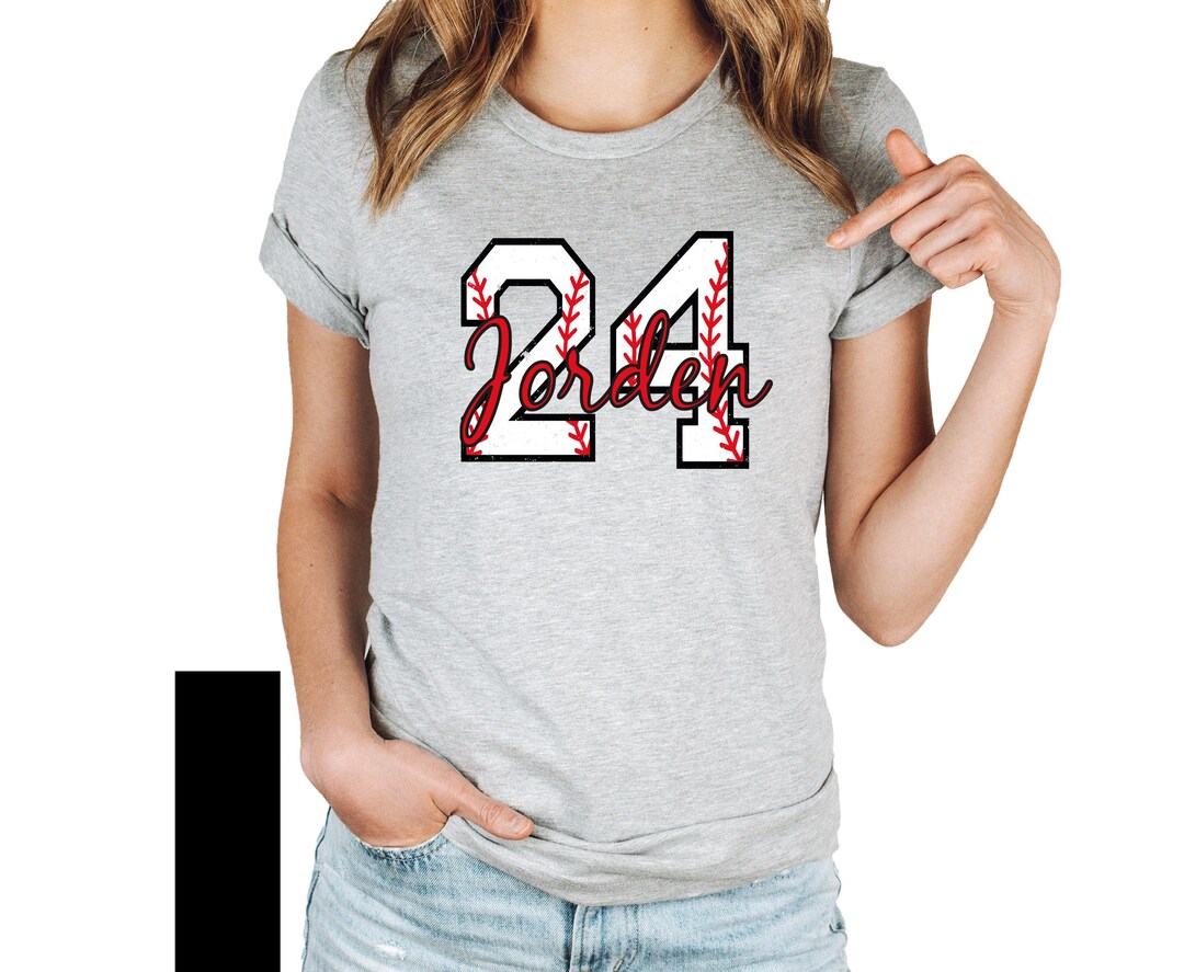 Custom Baseball Number Shirt, Baseball Fan Gift, Sports Mom Tee ...