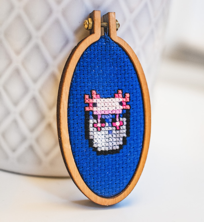 Bucket of Axolotl Minecraft Cross Stitch Pattern PDF - Etsy