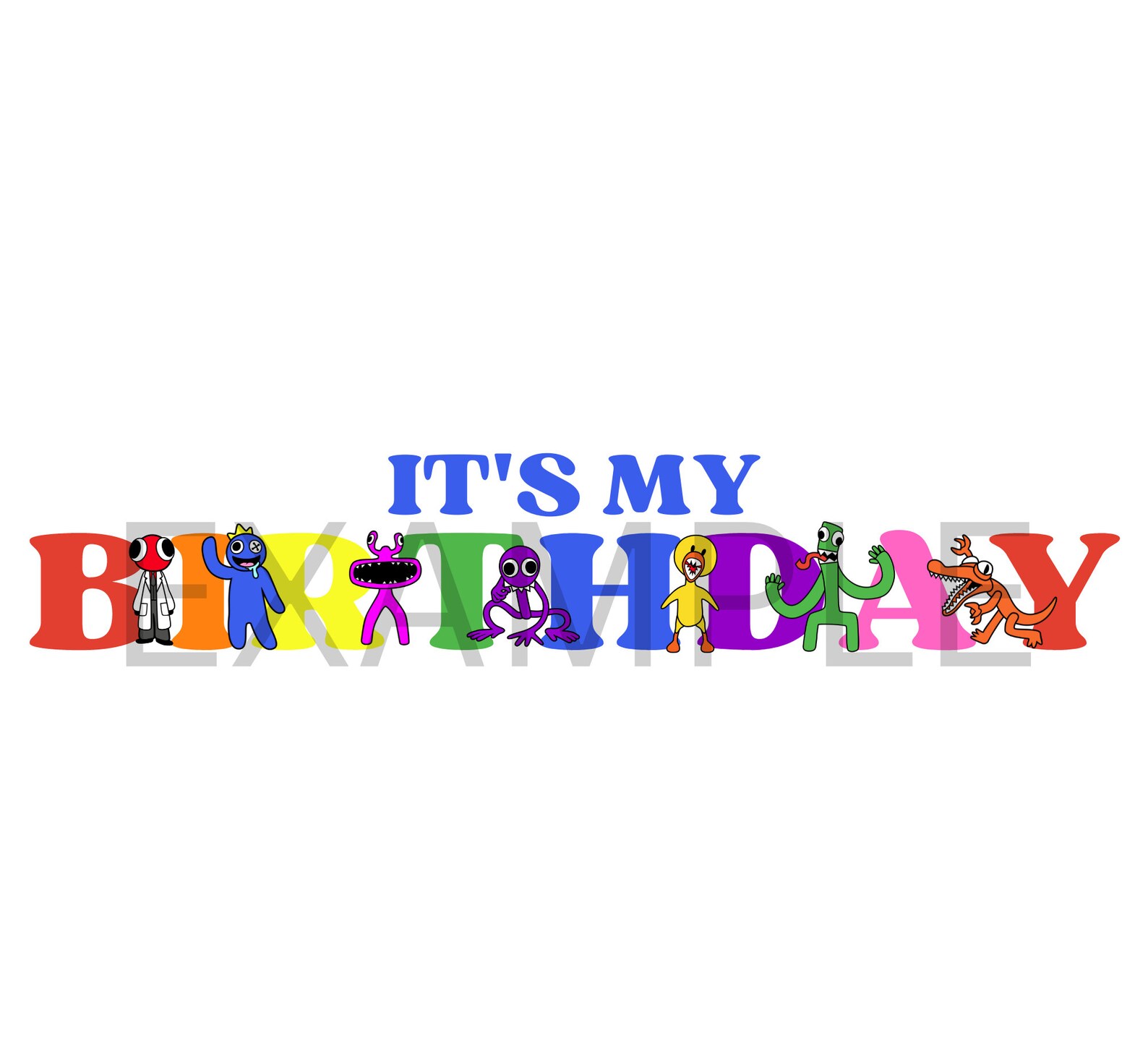Rainbow Friends Birthday PNG Instant Download - Etsy Rainbow Friends Birthday PNG Instant Download - Etsy