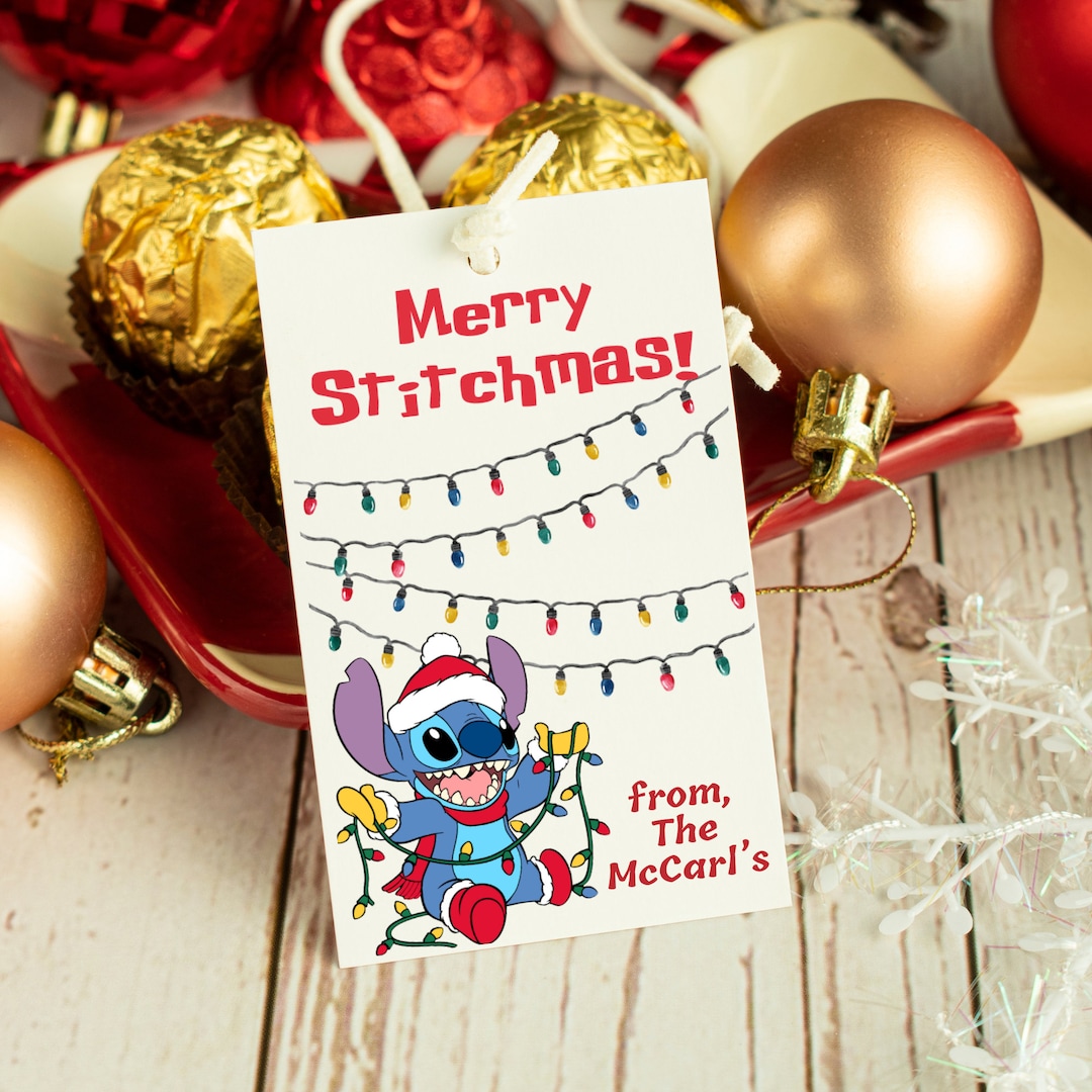 Stitch Christmas Gift Tags Printable - Instant Download With ...