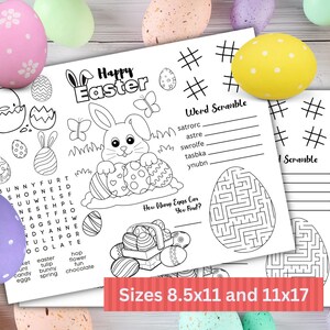 Easter Placemat | Printable Easter Activities | Printable Games ...