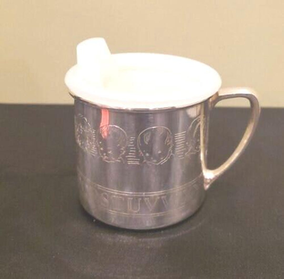Oneida Silver Plated Baby Cup With Lid- Vintage Baby Cup - Etsy