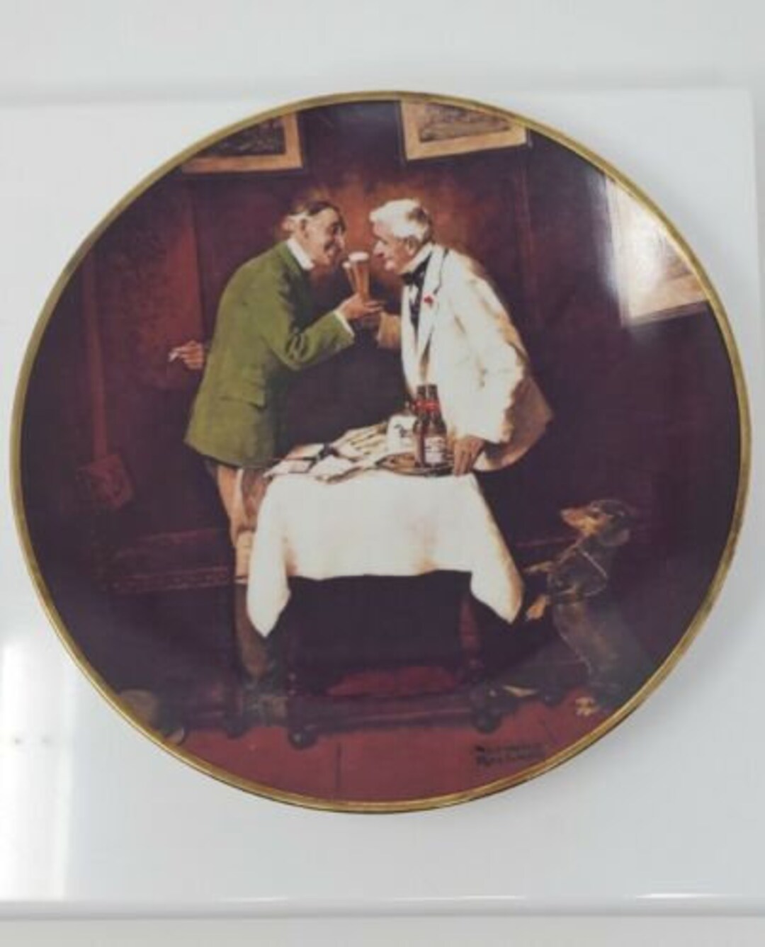 Norman Rockwell -vignettes of Early Anheuser-busch Plate "when ...