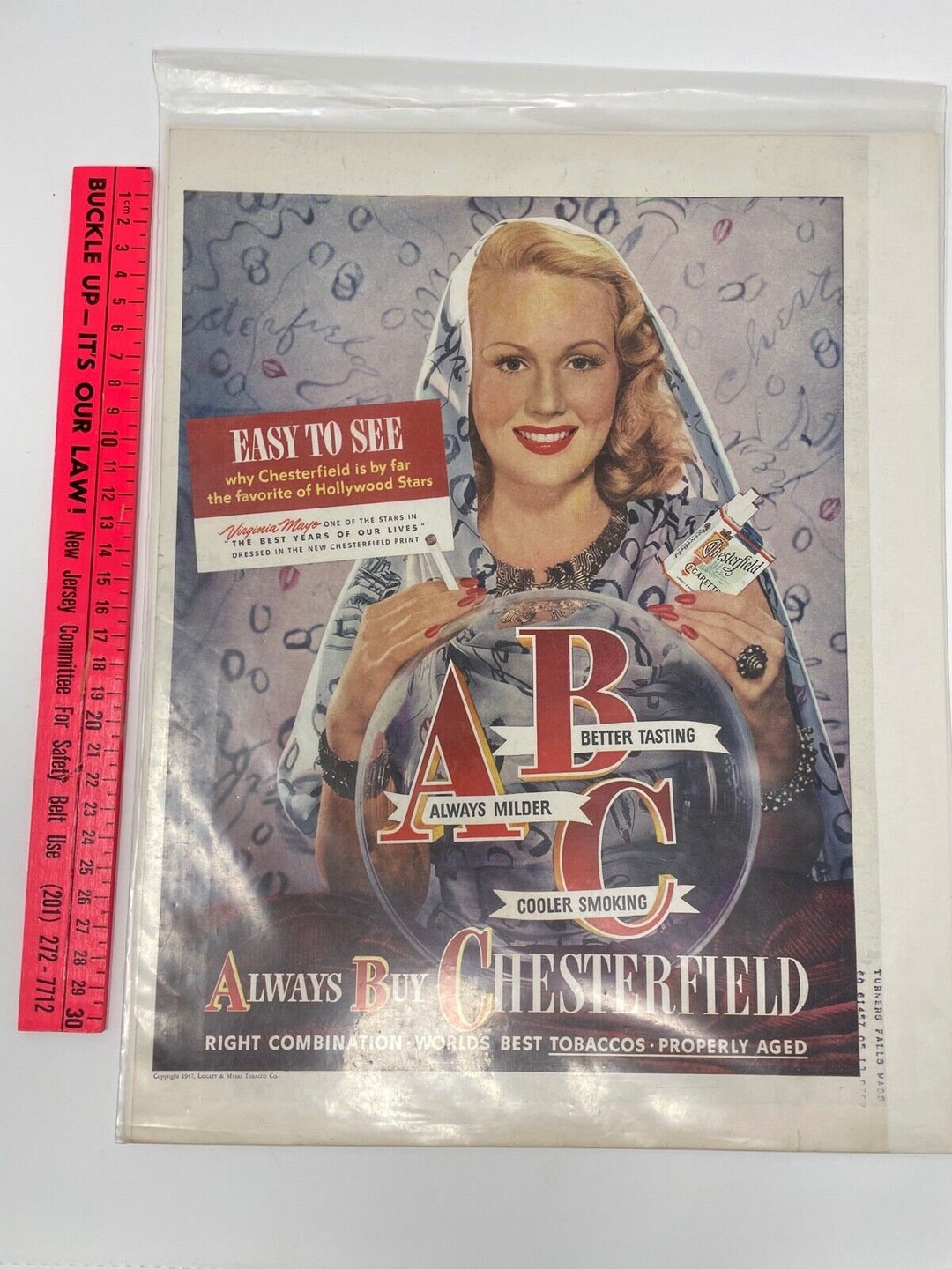 Vintage 1947 Chesterfield Cigarette Magazine Advertisement - Etsy