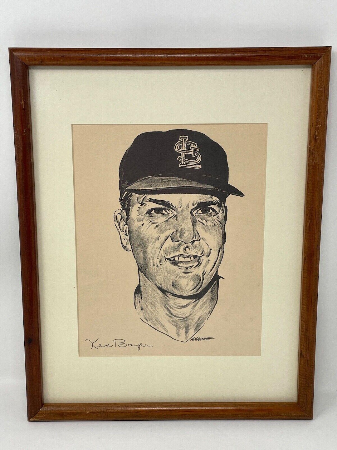 Ken Boyer Vintage 1965 Framed 8x10 Print by Amadee ST. Louis Cardinals ...