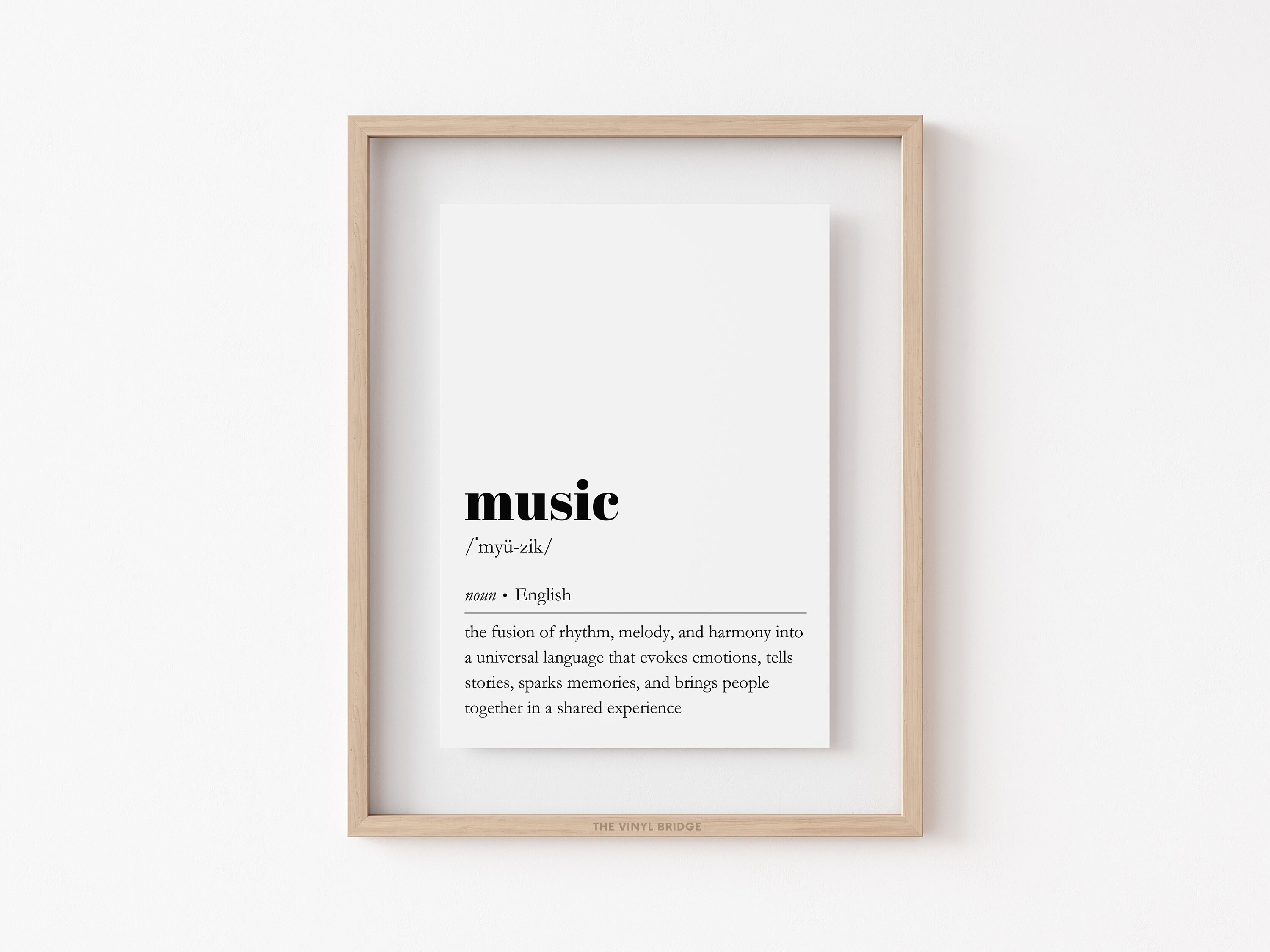 Music Definition Print | Dictionary Wall Art | Musical Words Poster ...
