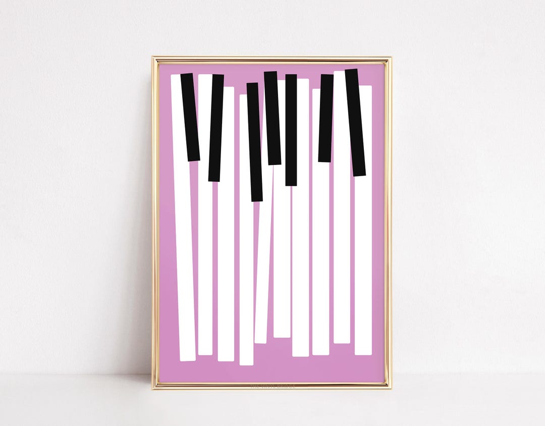 Piano Keys Poster | Trendy Wall Decor | Purple Jazz Print | Music ...