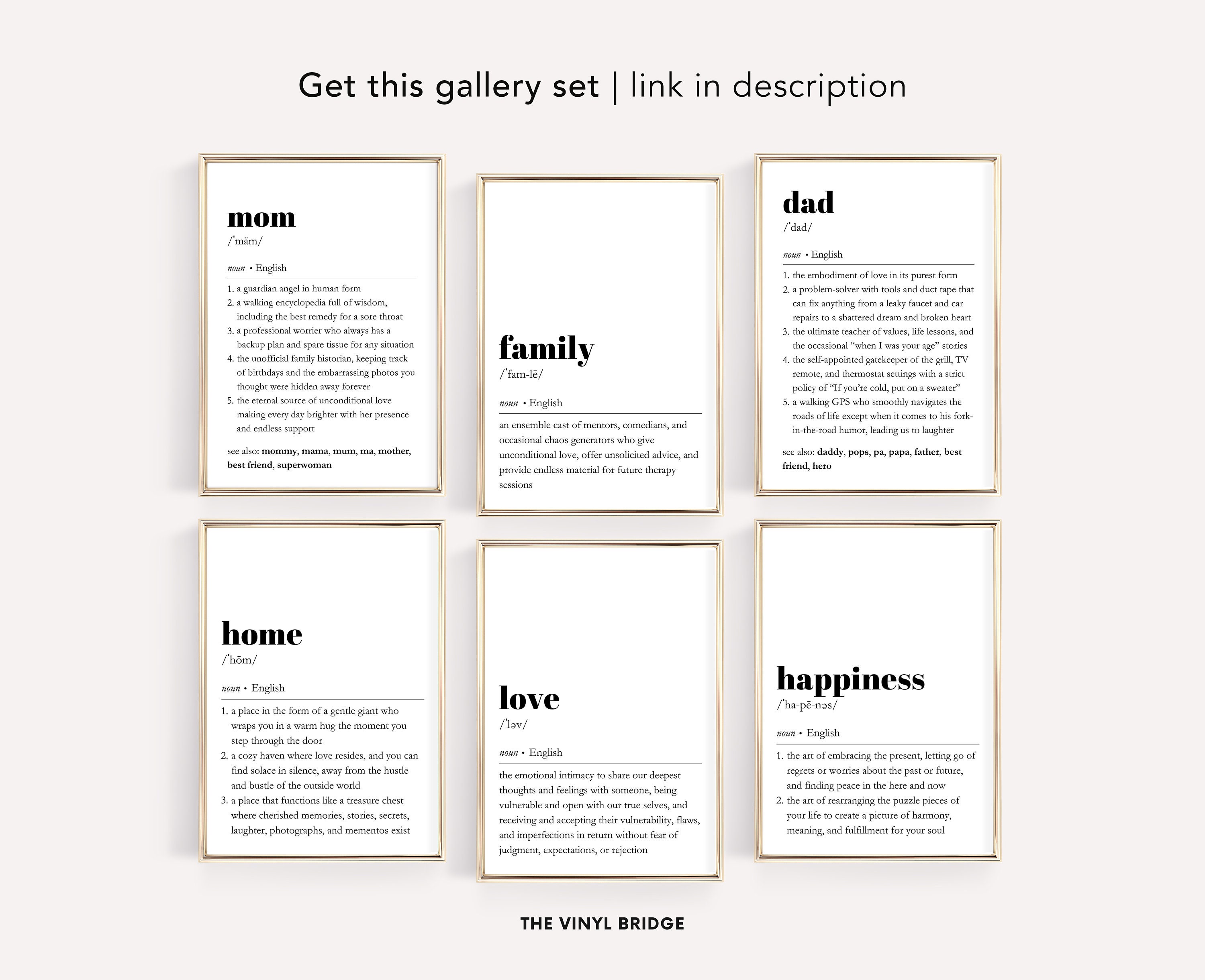 Mom Definition Print Mother's Day Gift Mother to Be Wall Art New Mommy ...