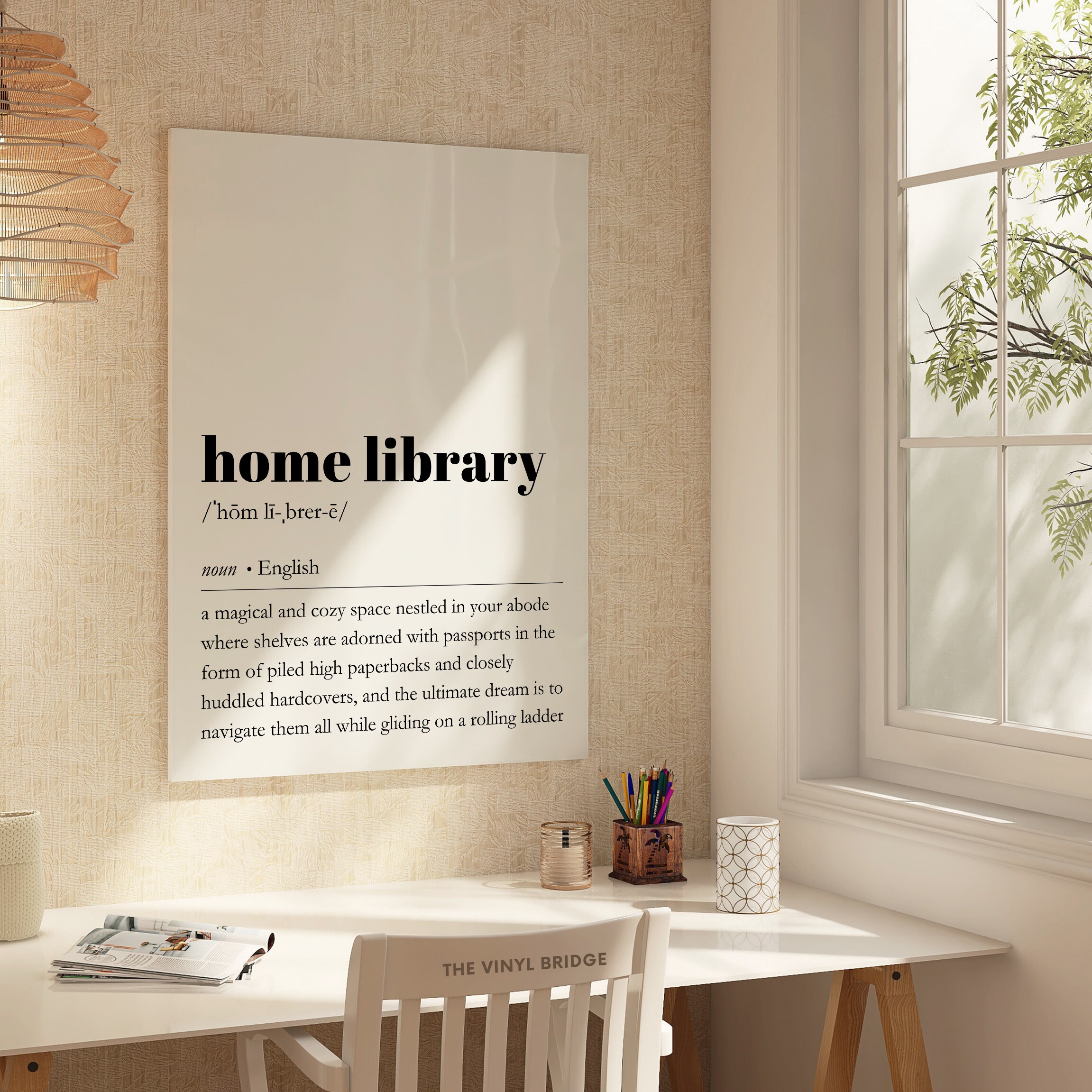 Home Library Definition Print Dictionary Word Meaning Poster Bookish ...