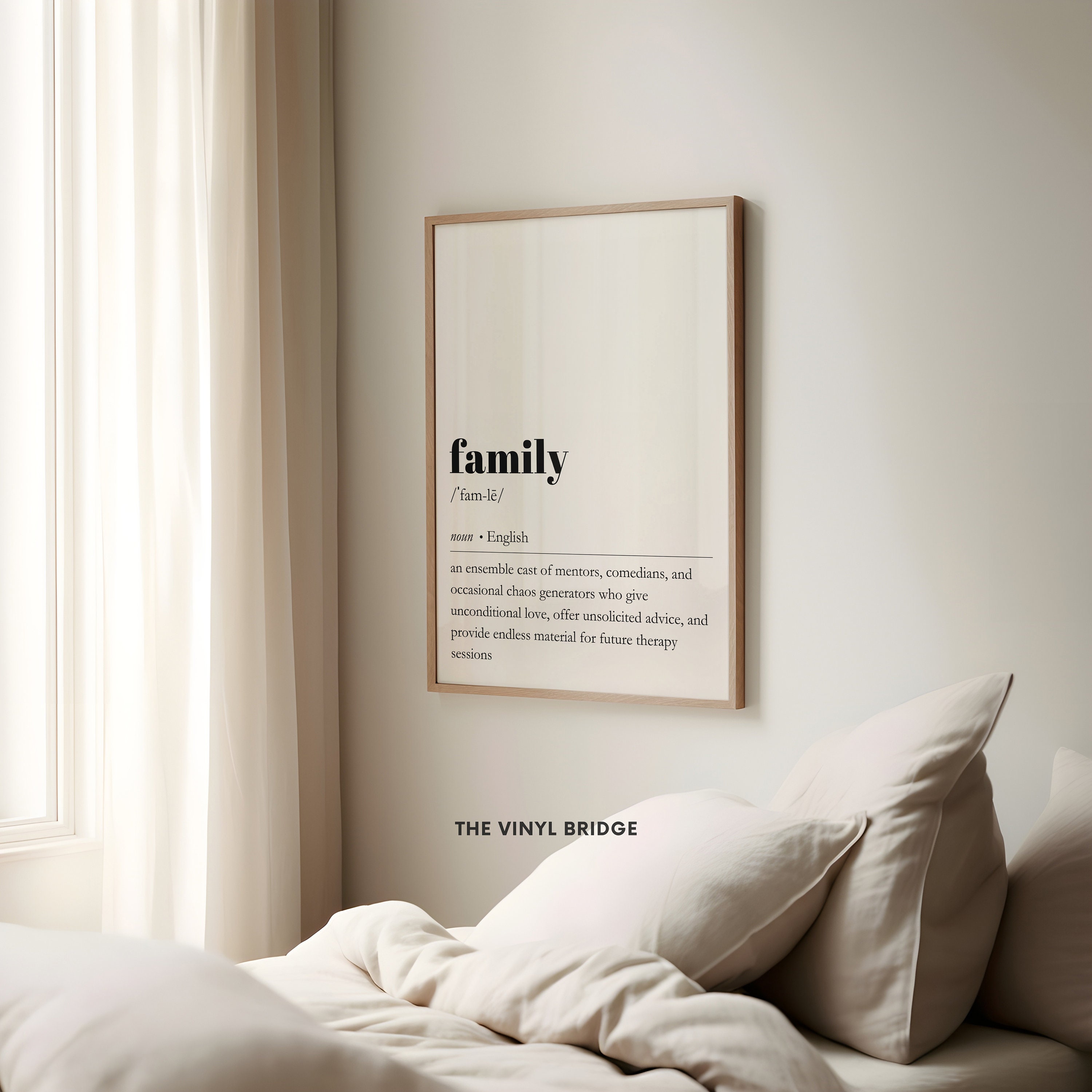Family Definition Print Funny Quote Wall Art Dictionary Word Poster ...