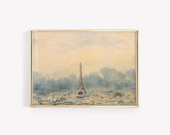 French Art Print France Travel Poster Paris Summer Eiffel Tower ...
