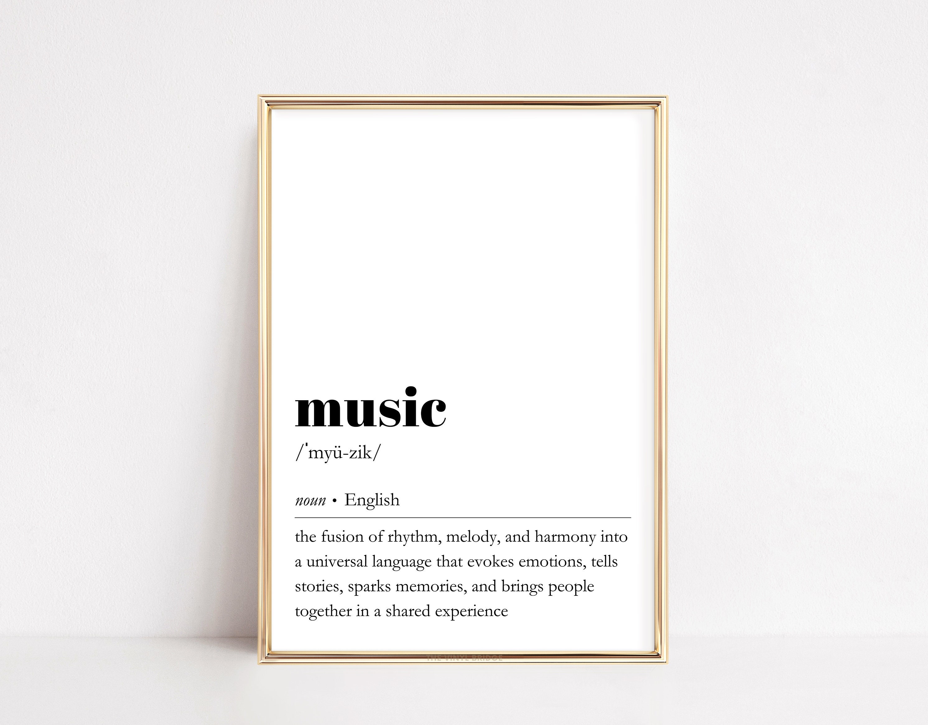 Music Definition Print | Dictionary Wall Art | Musical Words Poster ...