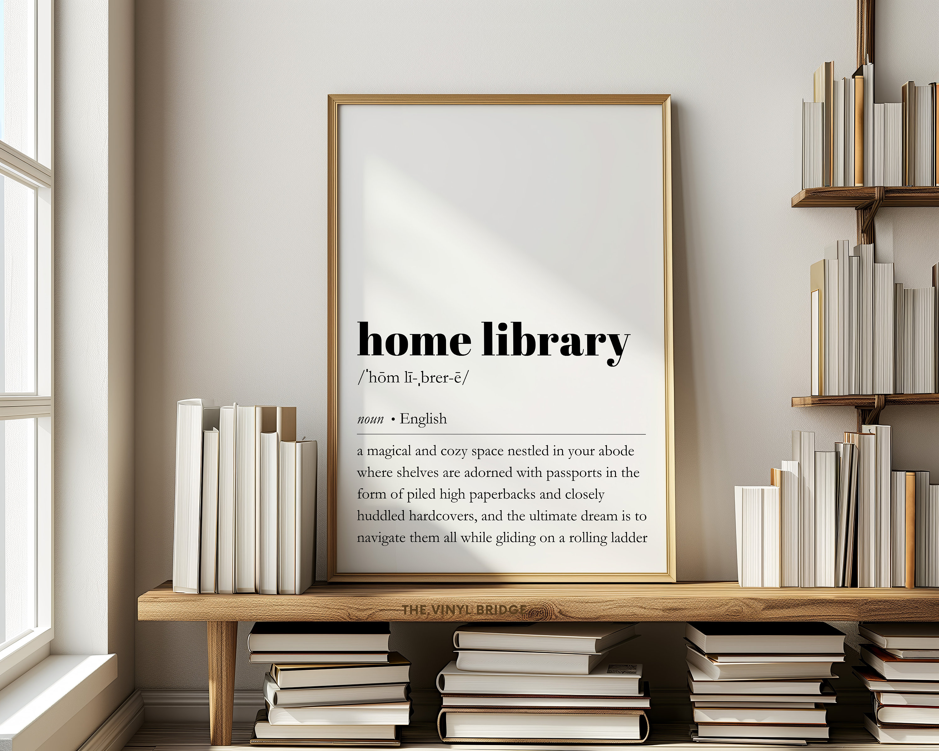 Home Library Definition Print Dictionary Word Meaning Poster Bookish ...