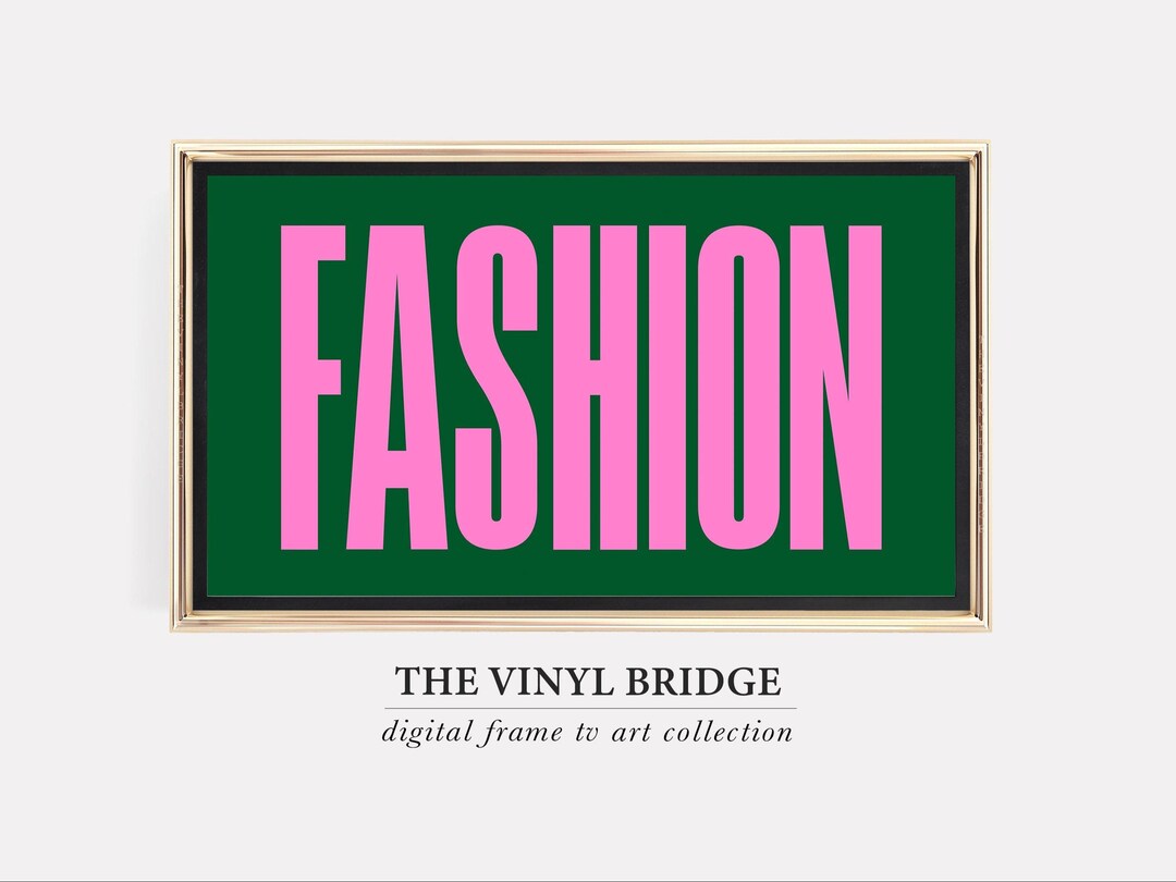 Fashion Frame TV Art | Preppy Aesthetic Television Decor | Chic Pink ...