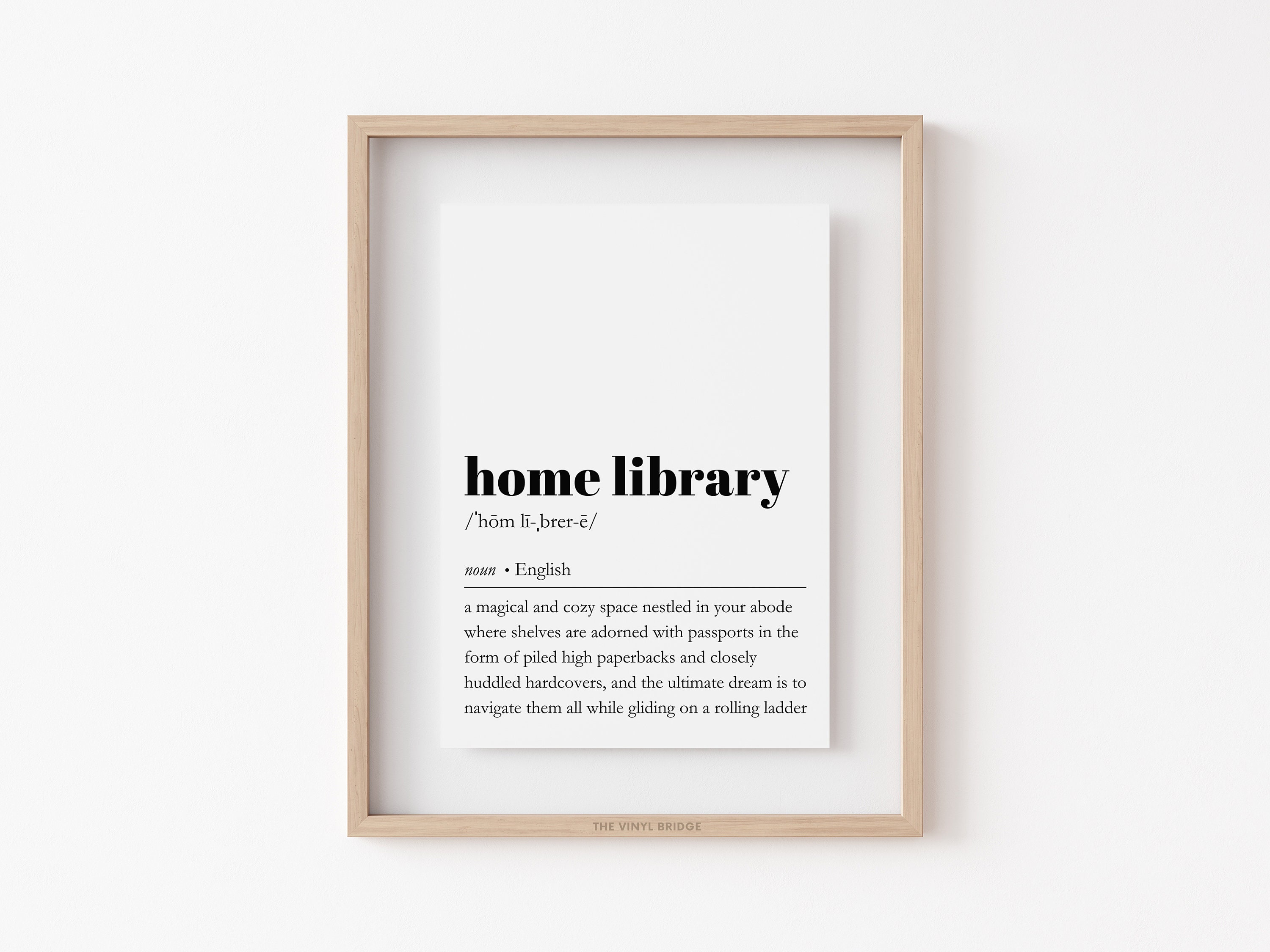 Home Library Definition Print Dictionary Word Meaning Poster Bookish ...