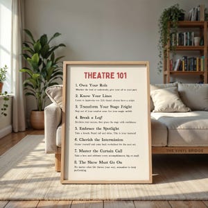 Theatre Wall Art | Broadway Lover Gift | Motivational Print | Musical ...