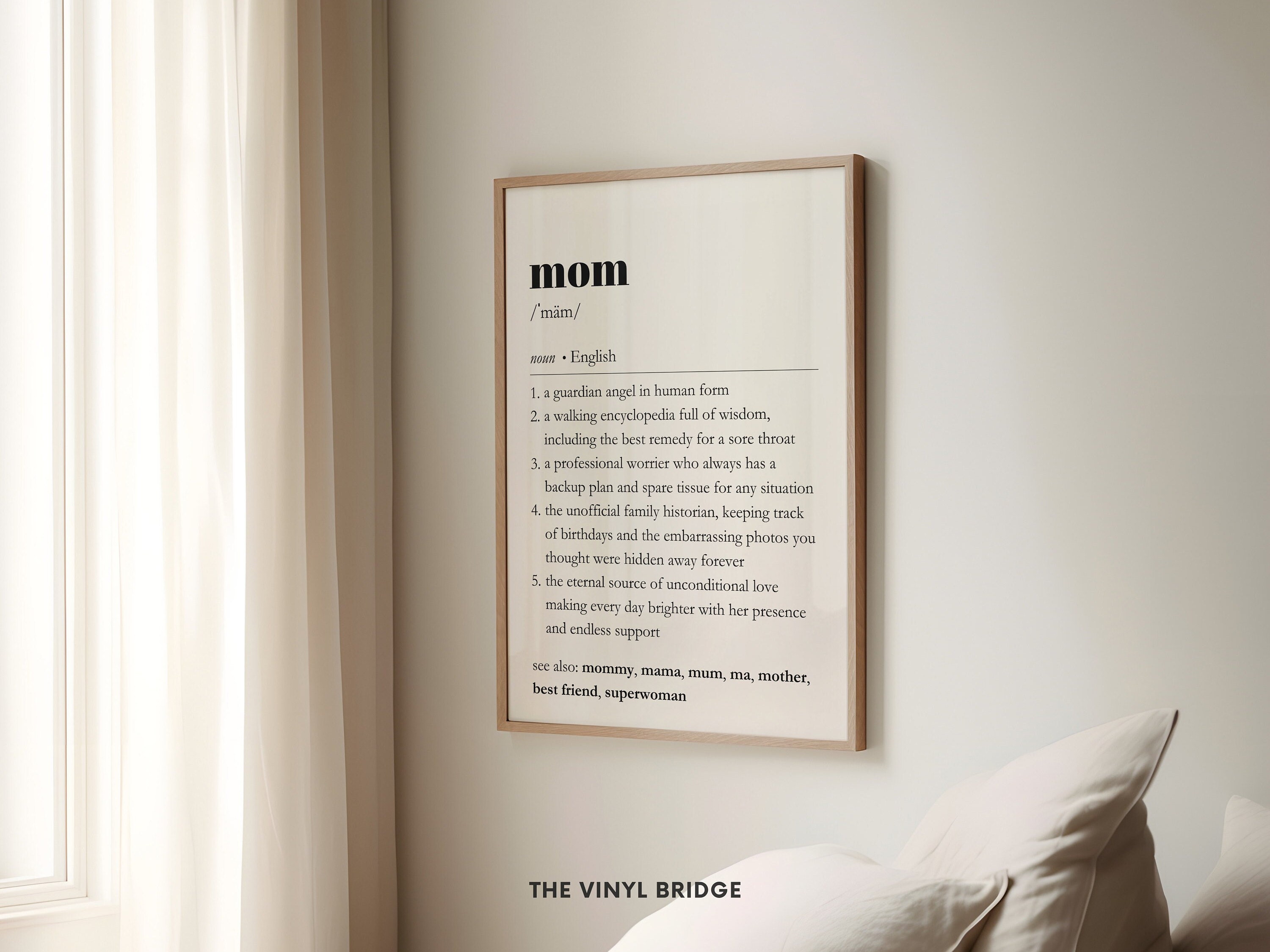 Mom Definition Print Mother's Day Gift Mother to Be Wall Art New Mommy ...