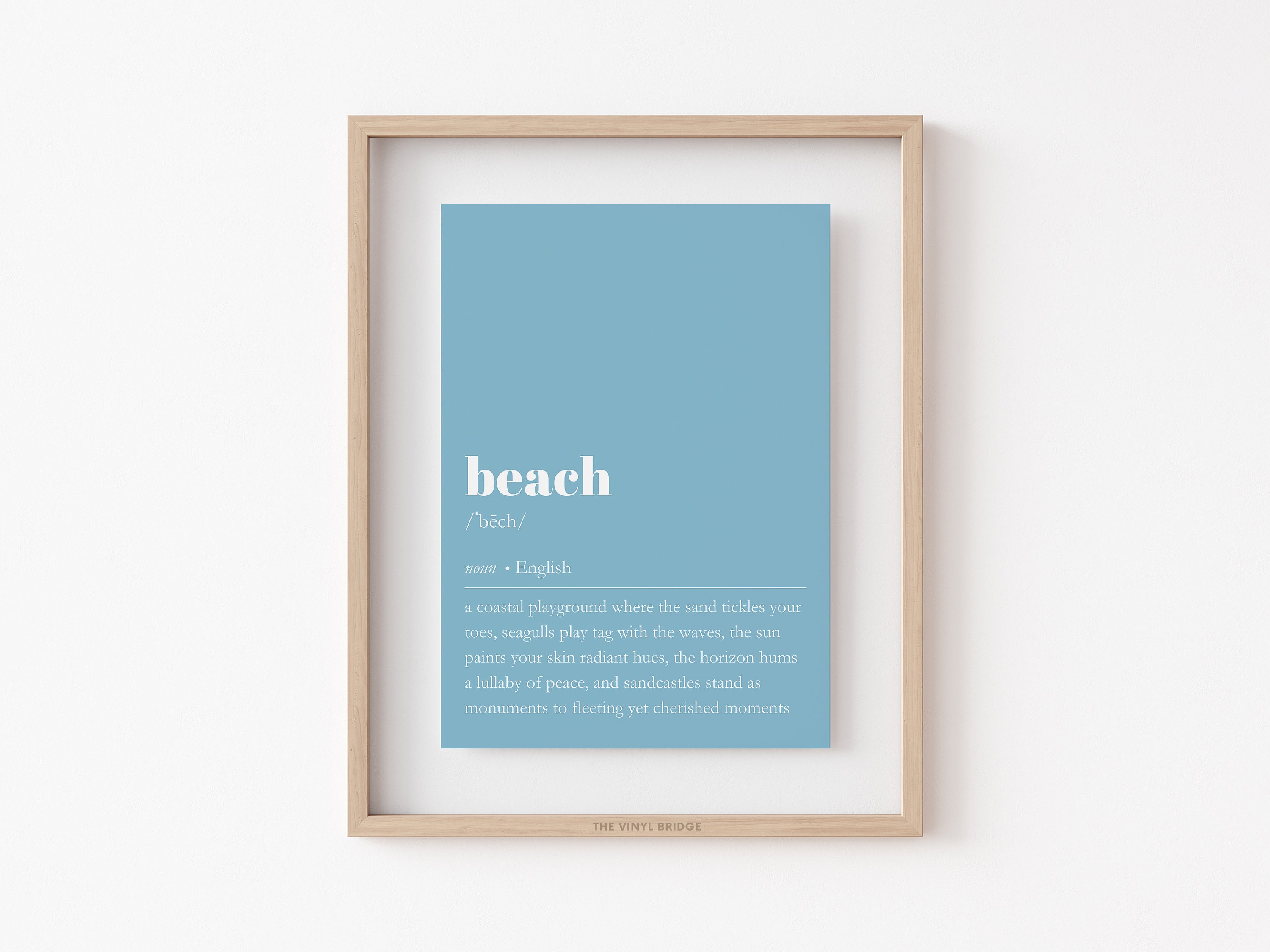 Beach Definition Print Dictionary Meaning Printable Beachy Quote Poster ...