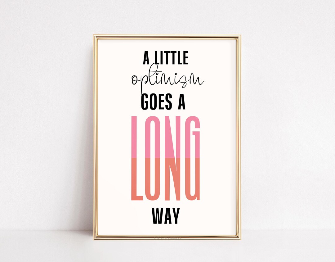 Positive Mindset Print | Preppy Aesthetic Art | Dorm Wall Decor ...