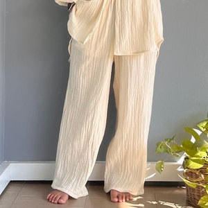 Womens Double Gauze Muslin Pants Loungeware - Etsy