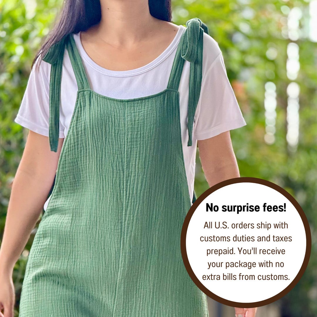 Gauze Short Overalls Women - Etsy