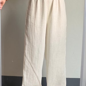Womens Double Gauze Muslin Pants Loungeware - Etsy