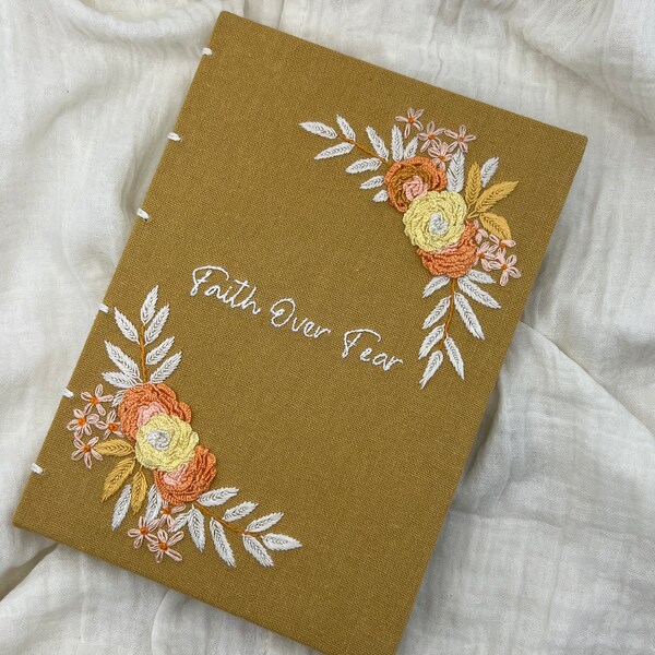 Embroidered Notebook - Etsy