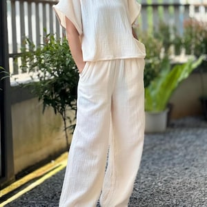 Womens Double Gauze Muslin Pants - Loungeware - Etsy