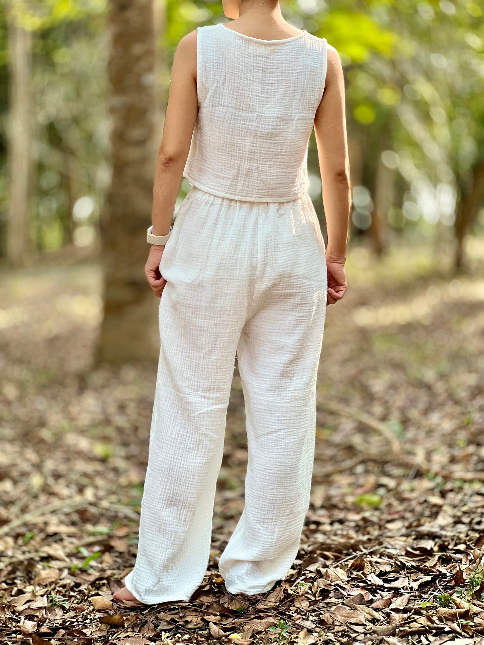 Womens Double Gauze Muslin Top and Pants Set Loungeware - Etsy