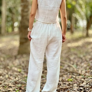 Womens Double Gauze Muslin Top and Pants Set - Loungeware - Etsy