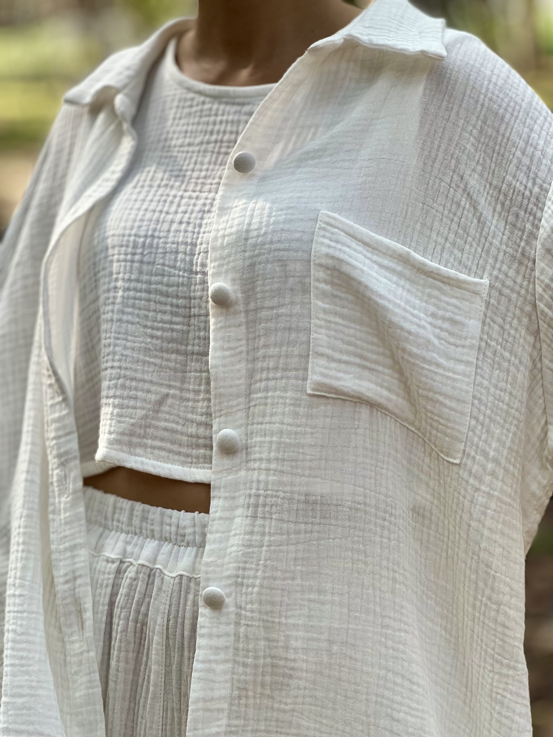 Womens Double Gauze Muslin Top and Pants Set Loungeware - Etsy