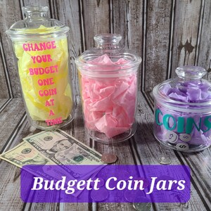 Acrylic Coin Saving Jar, Cash Savings Debt Container, Custom, Savings ...