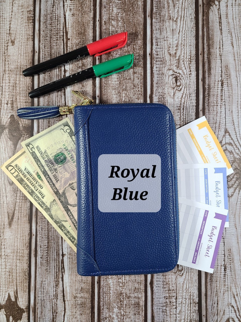Teal Savings Challenge Wallet, Cash Stuffing Money Envelope, Budgeting ...