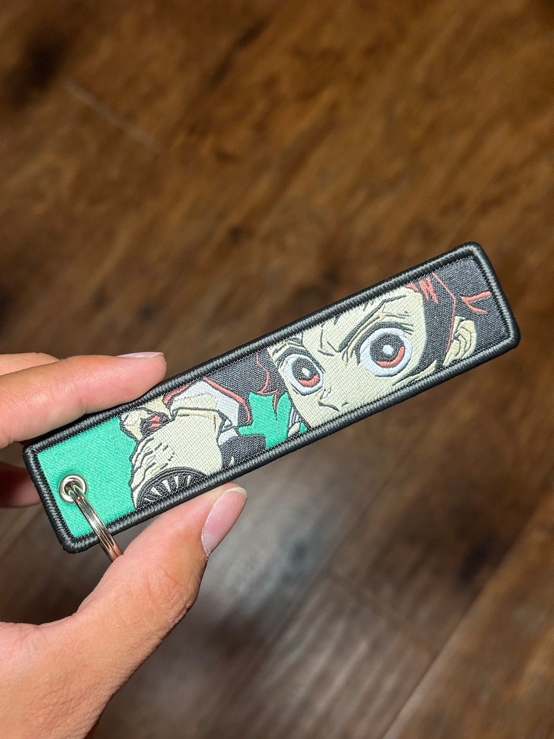 Anime Inspired Embroidered Key Tag Key Chain Accessory - Etsy