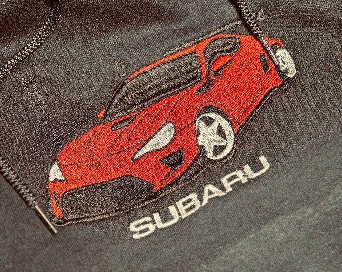 Subaru BRZ Embrodiered Hoodie, Subaru BRZ, Car Enthusiast, Custom ...