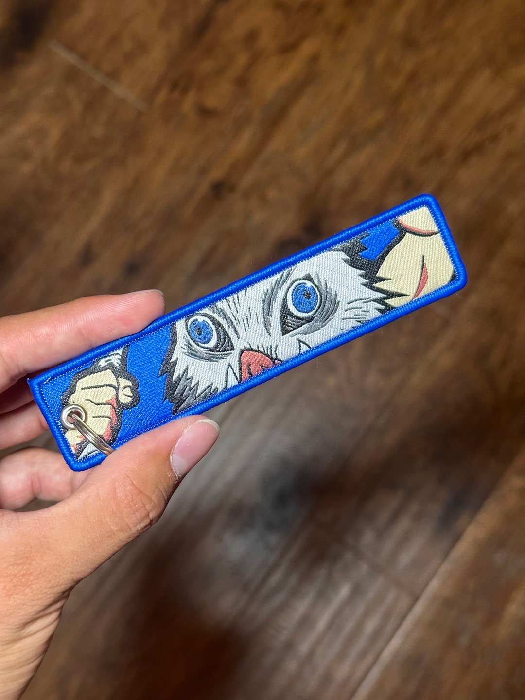 Anime Inspired Embroidered Key Tag Key Chain Accessory - Etsy