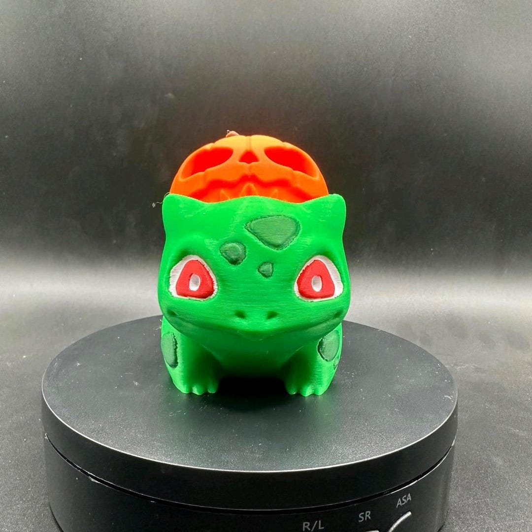 3D Printed Jack O Lantern Bulbasaur With LED Tea Light - Etsy