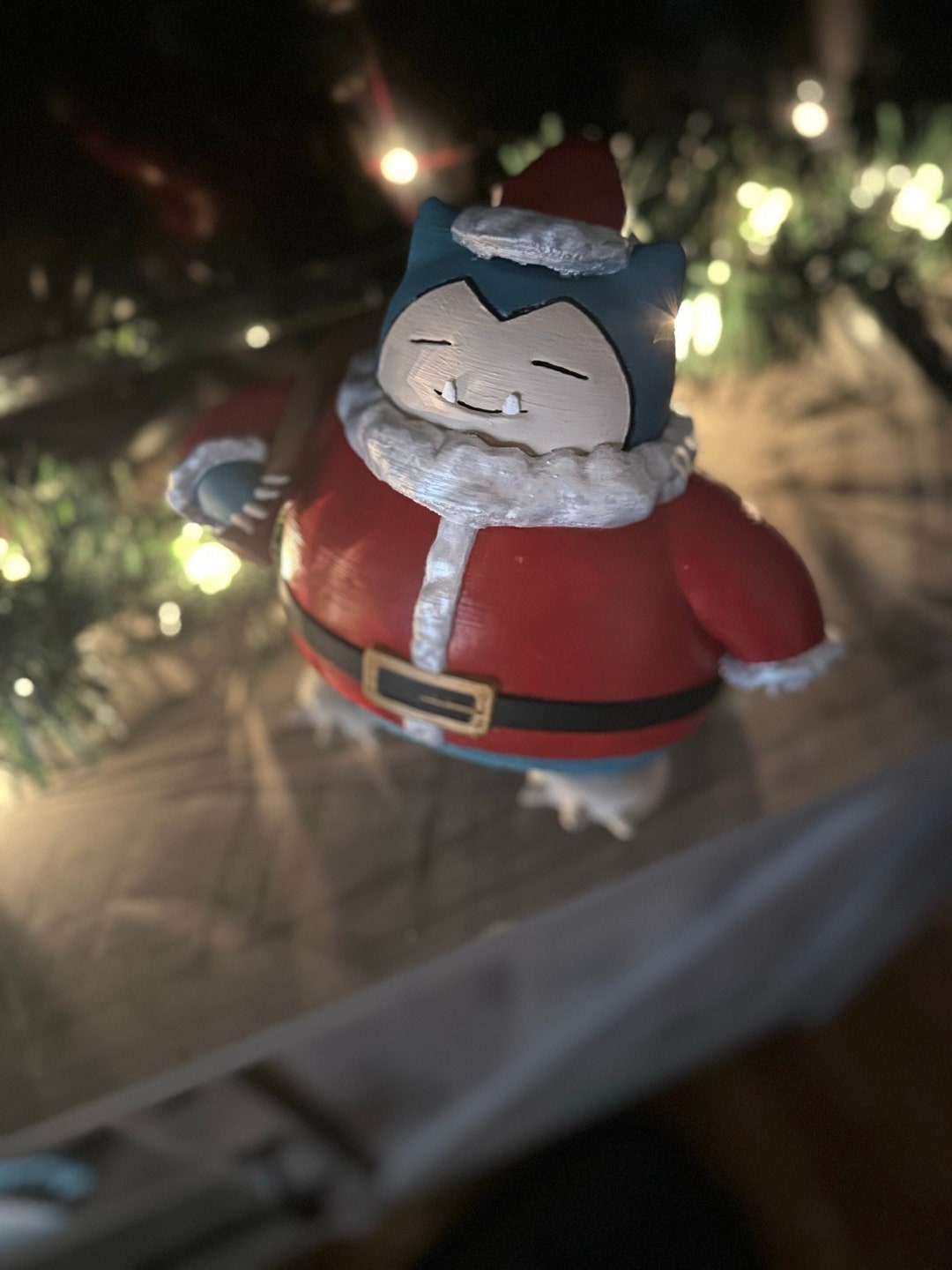 Santa Snorlax Pokemon Christmas Gift Santa Claus 3D Printed Tree Topper ...